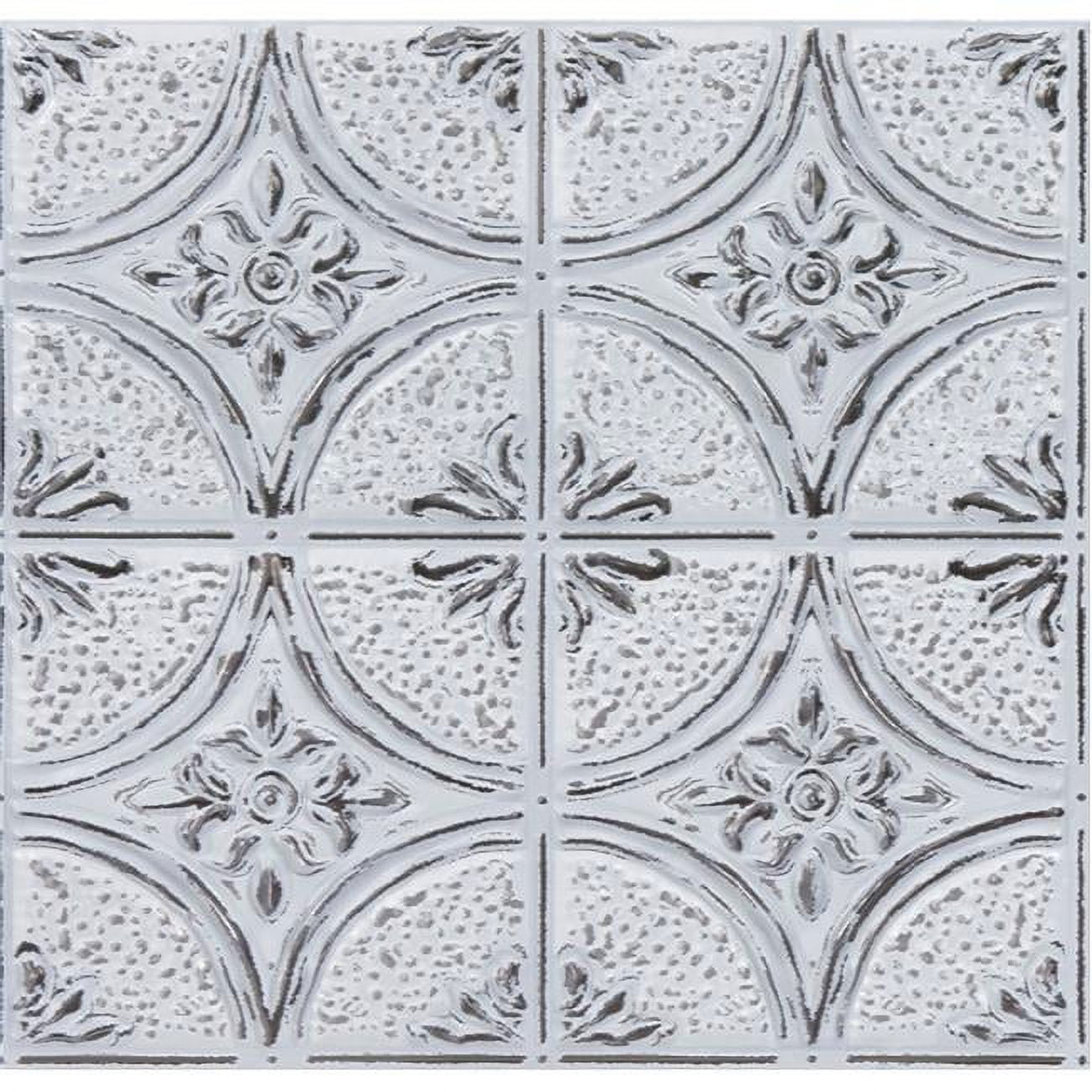 Utensilios White Adult Vinyl 10" x 10" Tin Tiles 20" x 20" Coverage ...