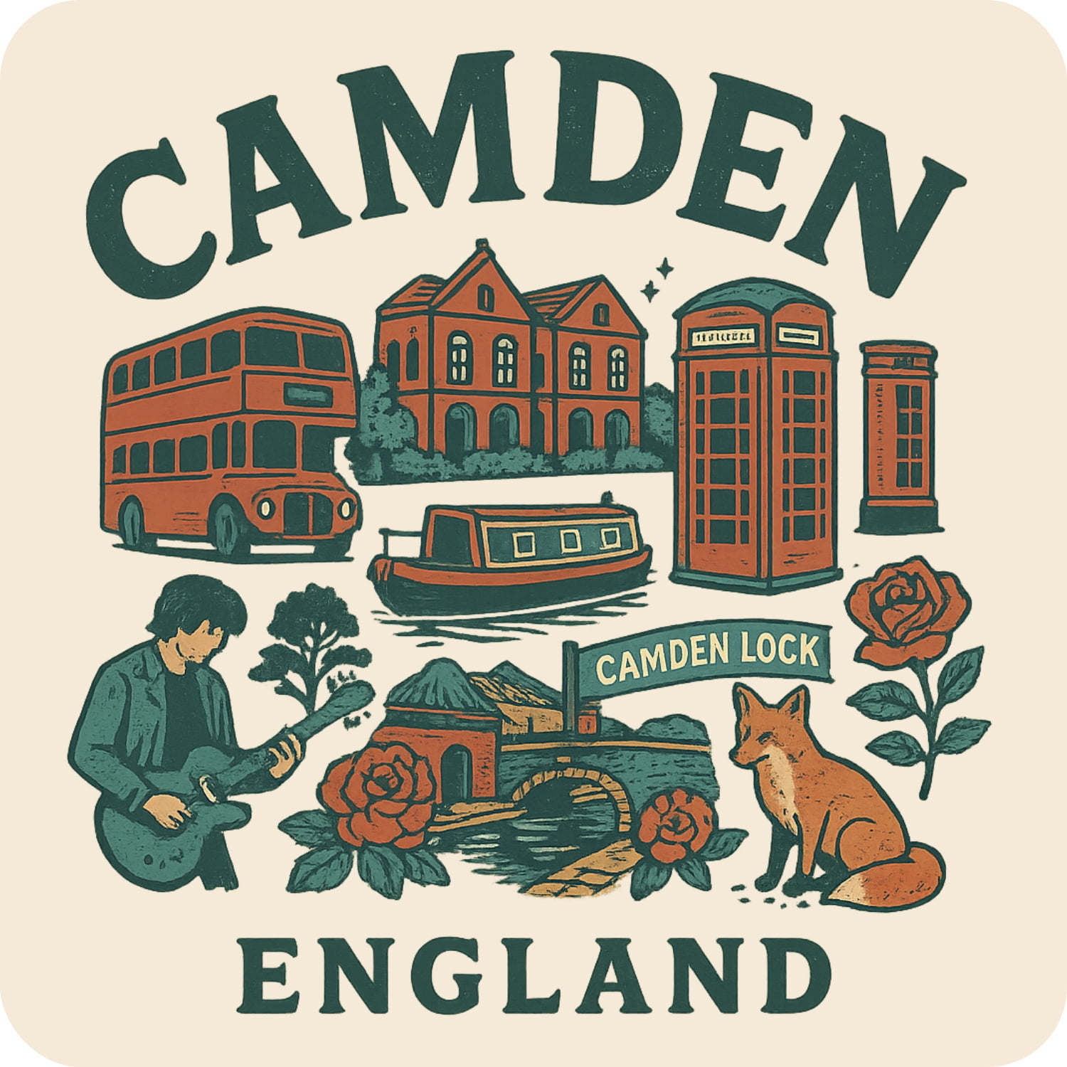 Camden England Keepsakes Souvenir Vinyl Sticker – Destination Travel ...