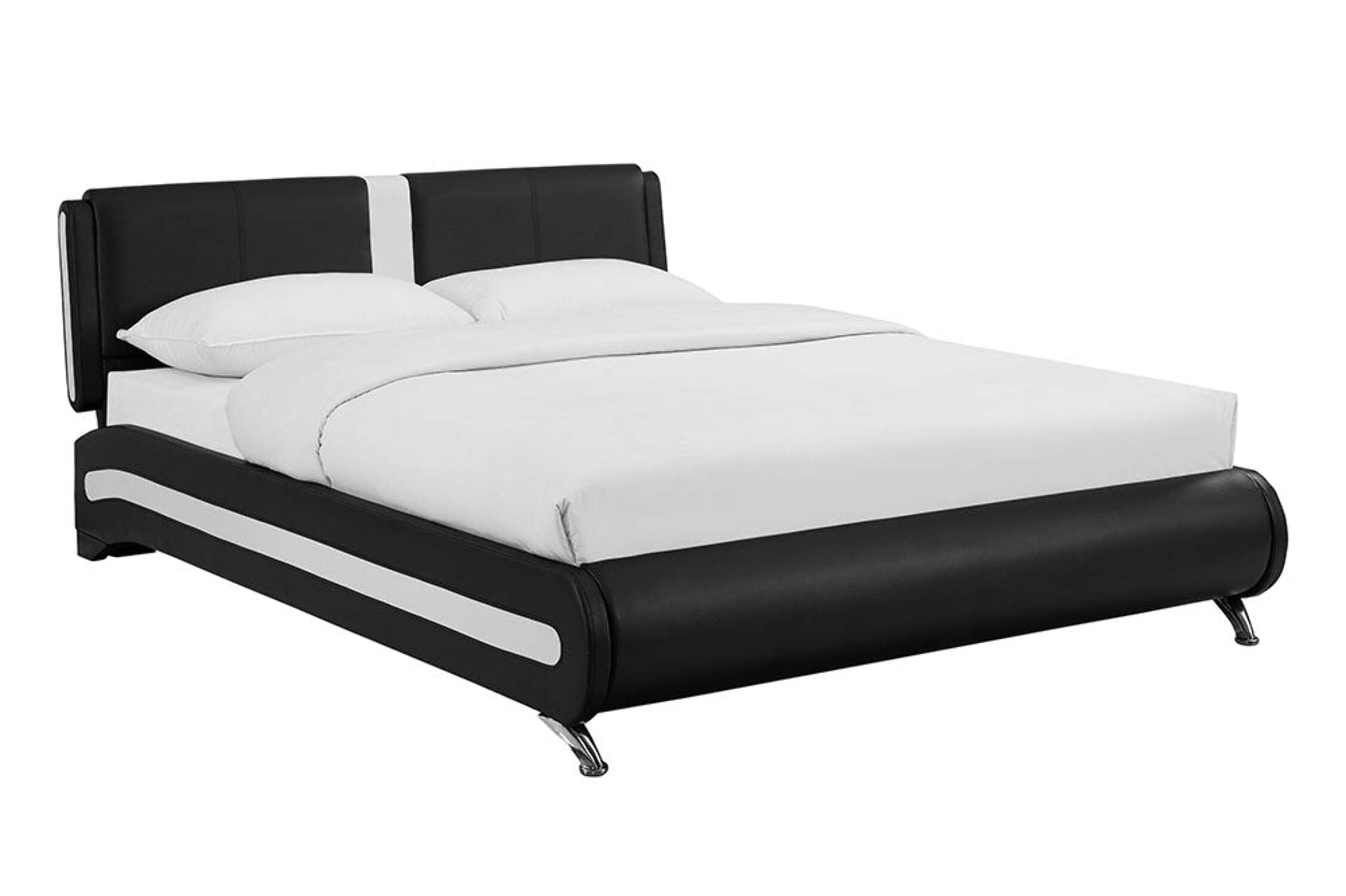 Carlton Platform Bed, Queen, Black - Walmart.com