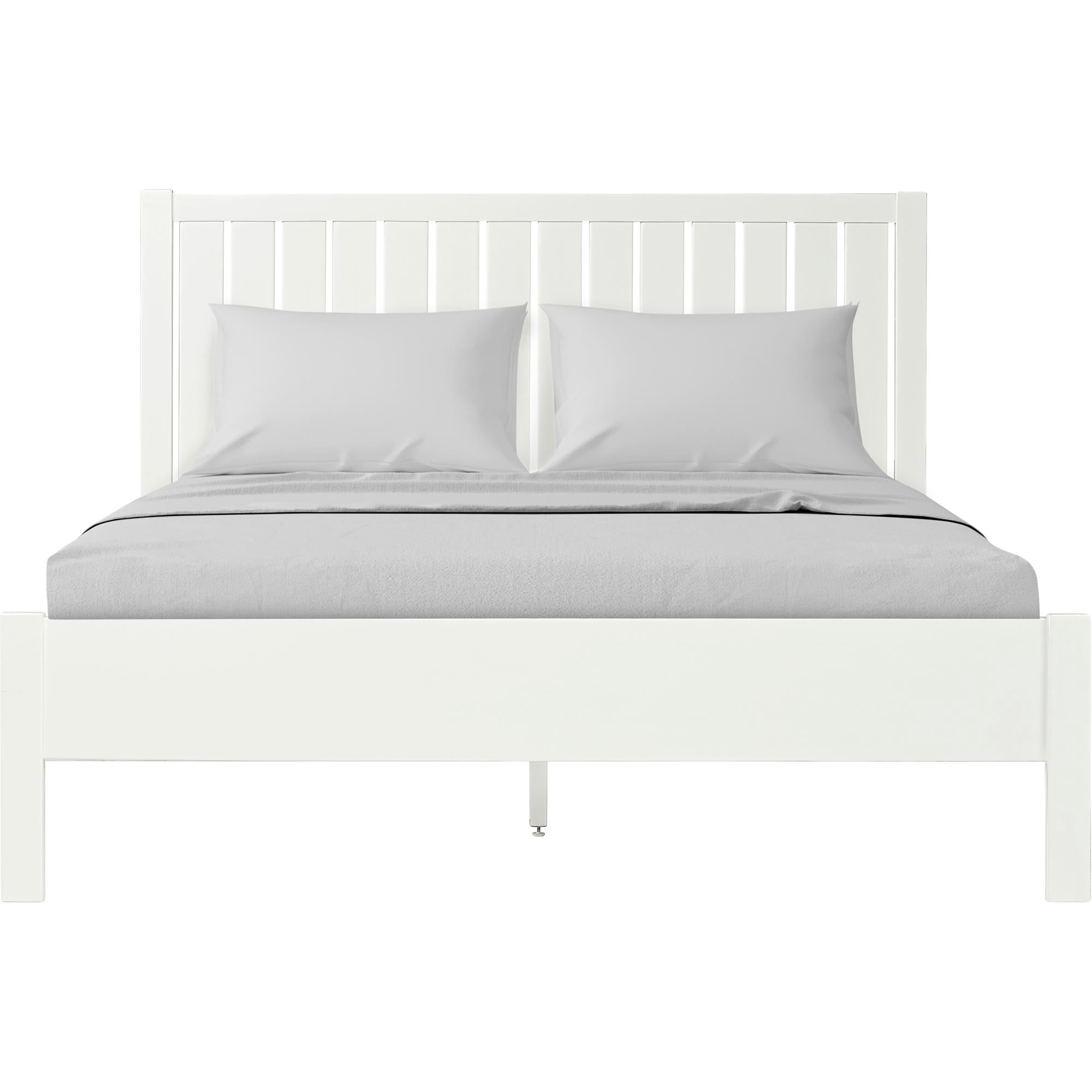 Camden Isle Graham Platform Bed | Slatted Headboard | King, White ...