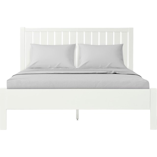 Camden Isle Graham Platform Bed | Slatted Headboard | King, White ...