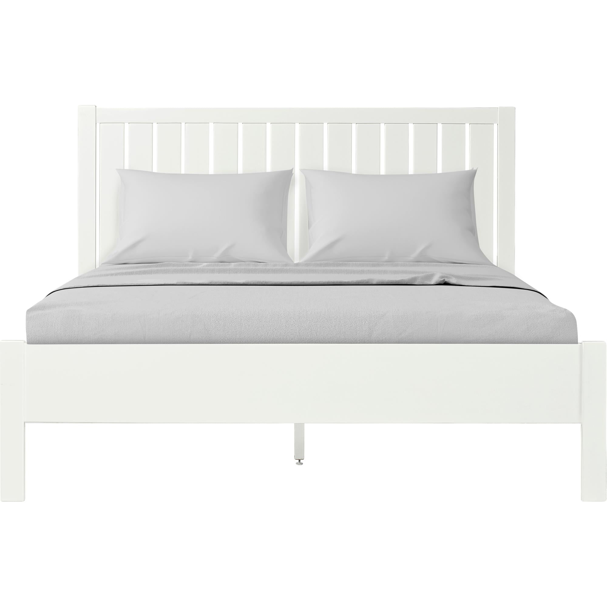 Camden Isle Graham Platform Bed | Slatted Headboard | King, White ...