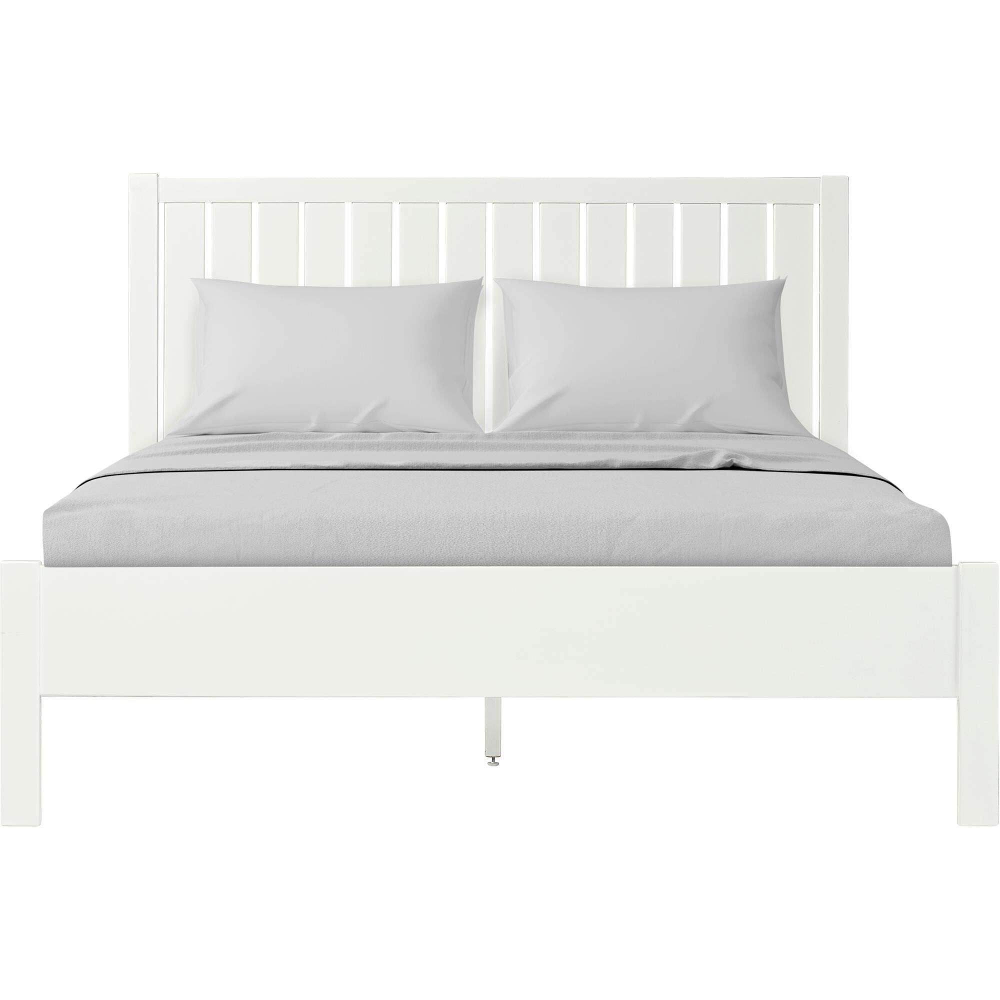 Camden Isle Graham Platform Bed | Slatted Headboard | King, White ...