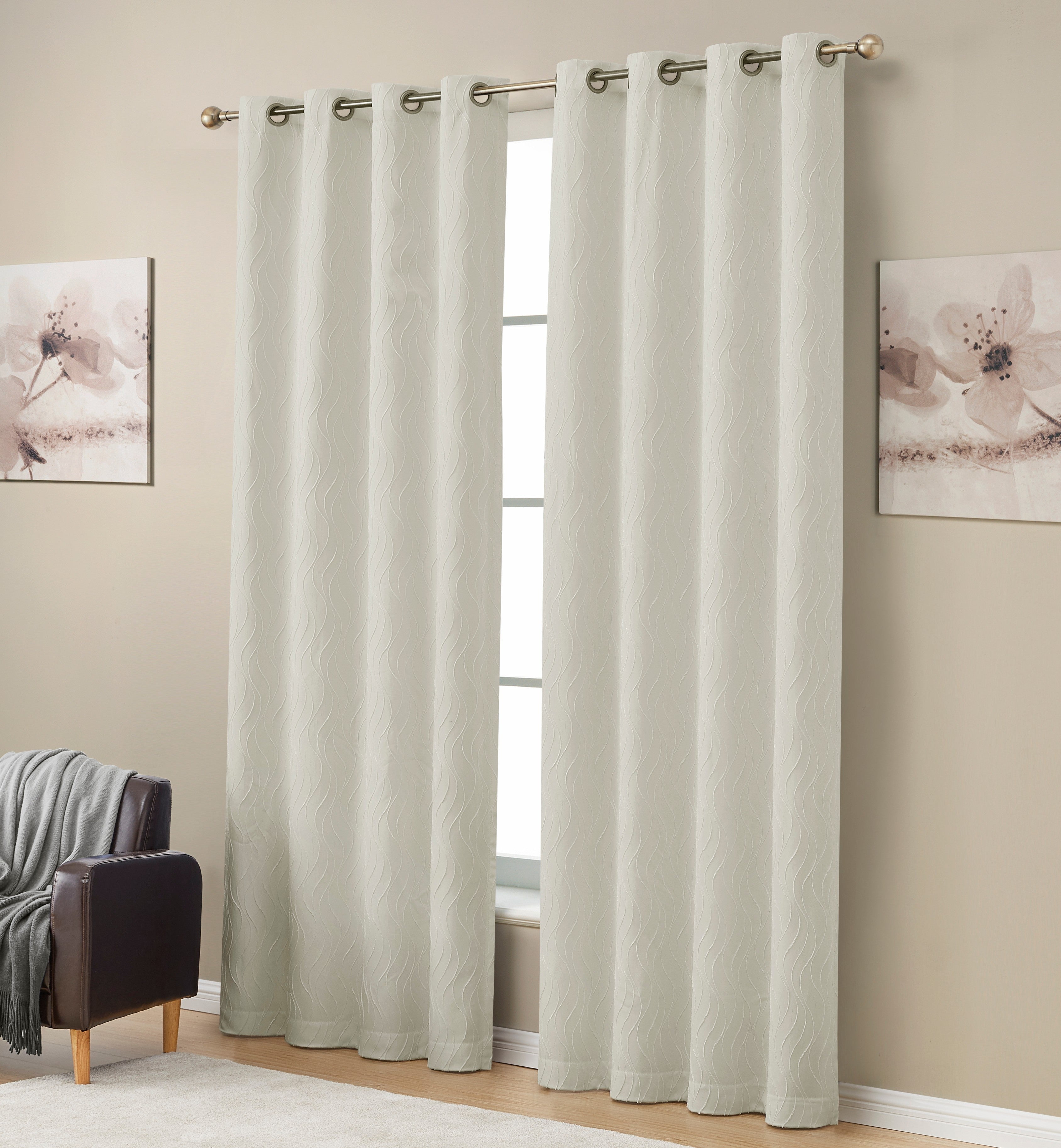 Camden Jacquard 100% Blackout Grommet Curtain Panels - Walmart.com