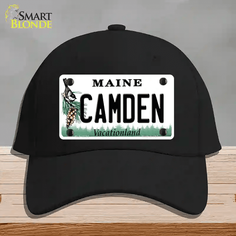 Camden Maine Novelty License Plate Hat Cotton Black - Walmart.com