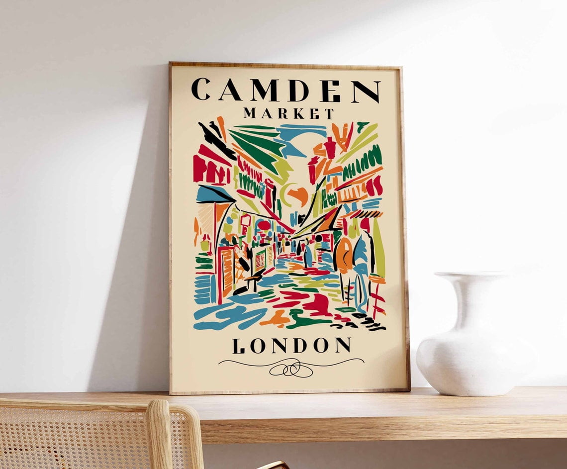 Camden Market Poster London Print London Art London Poster London ...