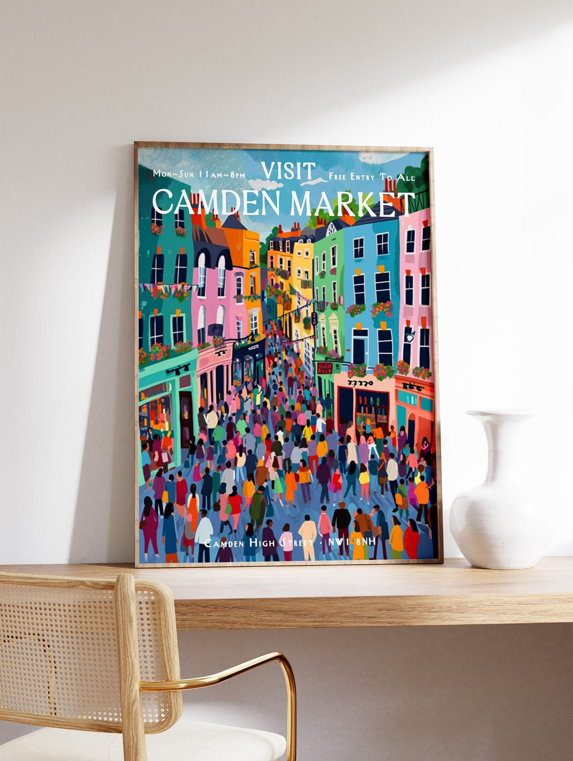 Camden Market Print, London Tourism Poster, London Travel Art, Camden ...