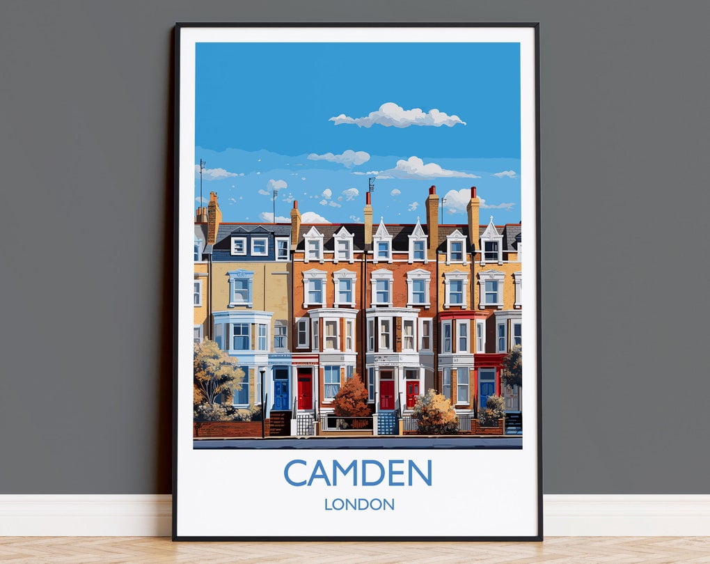 Camden Wall Art Travel Poster, Travel Print Of Camden, London Poster ...