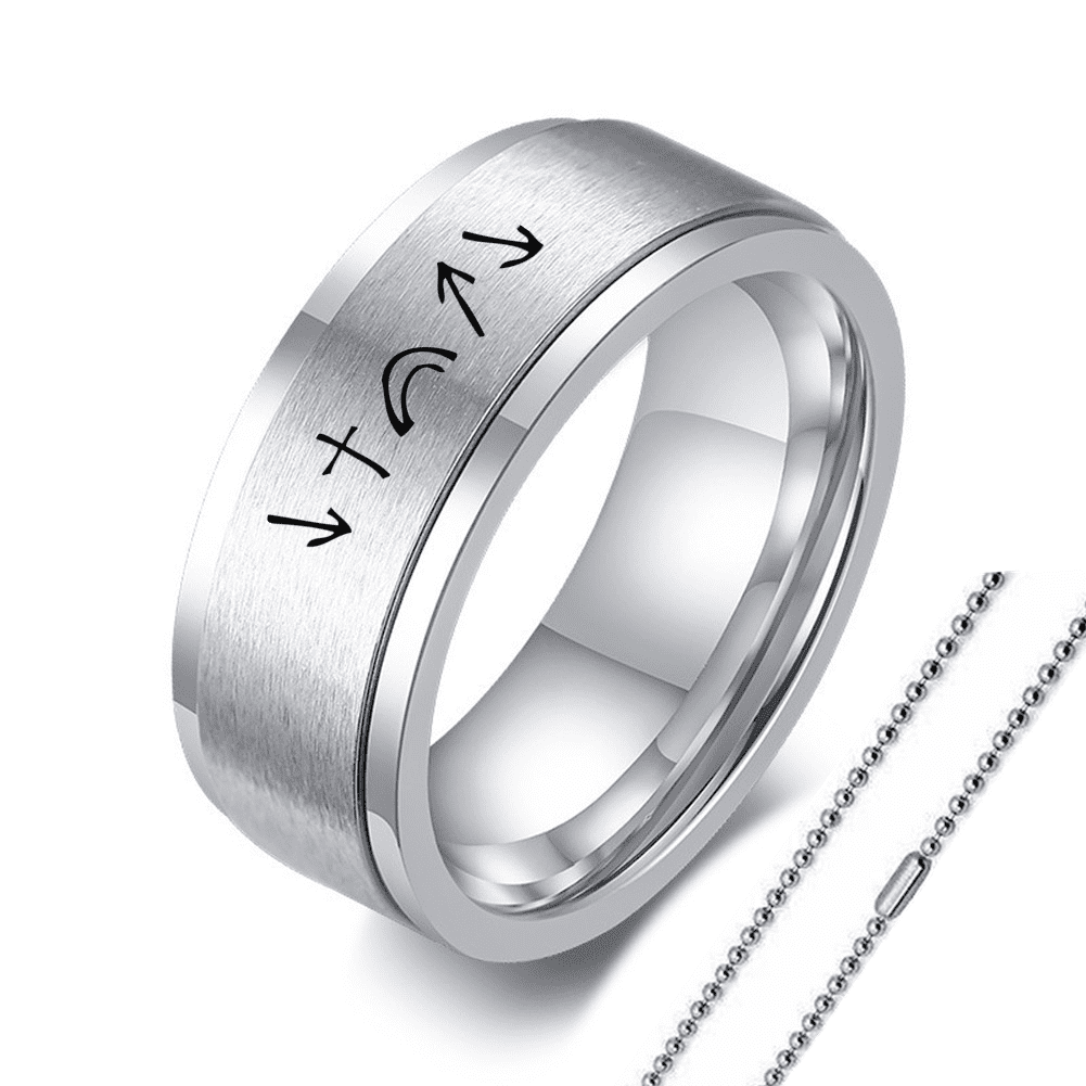 He Came Died Arose Ascended Coming Back Religious Spinner Ring ...