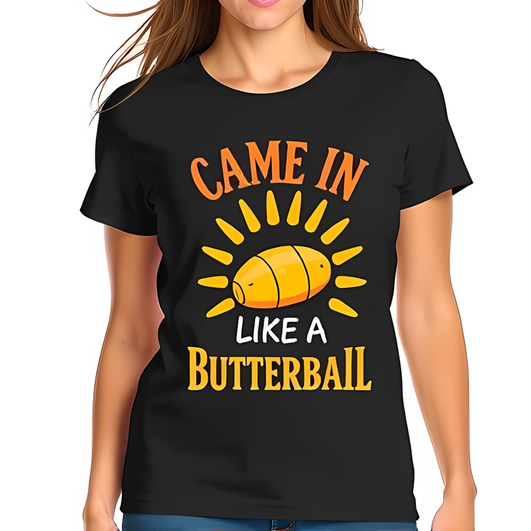 Came In Like A Butterball Cotton Short Sleeve T-Shirt - Fun Graphic Tee ...
