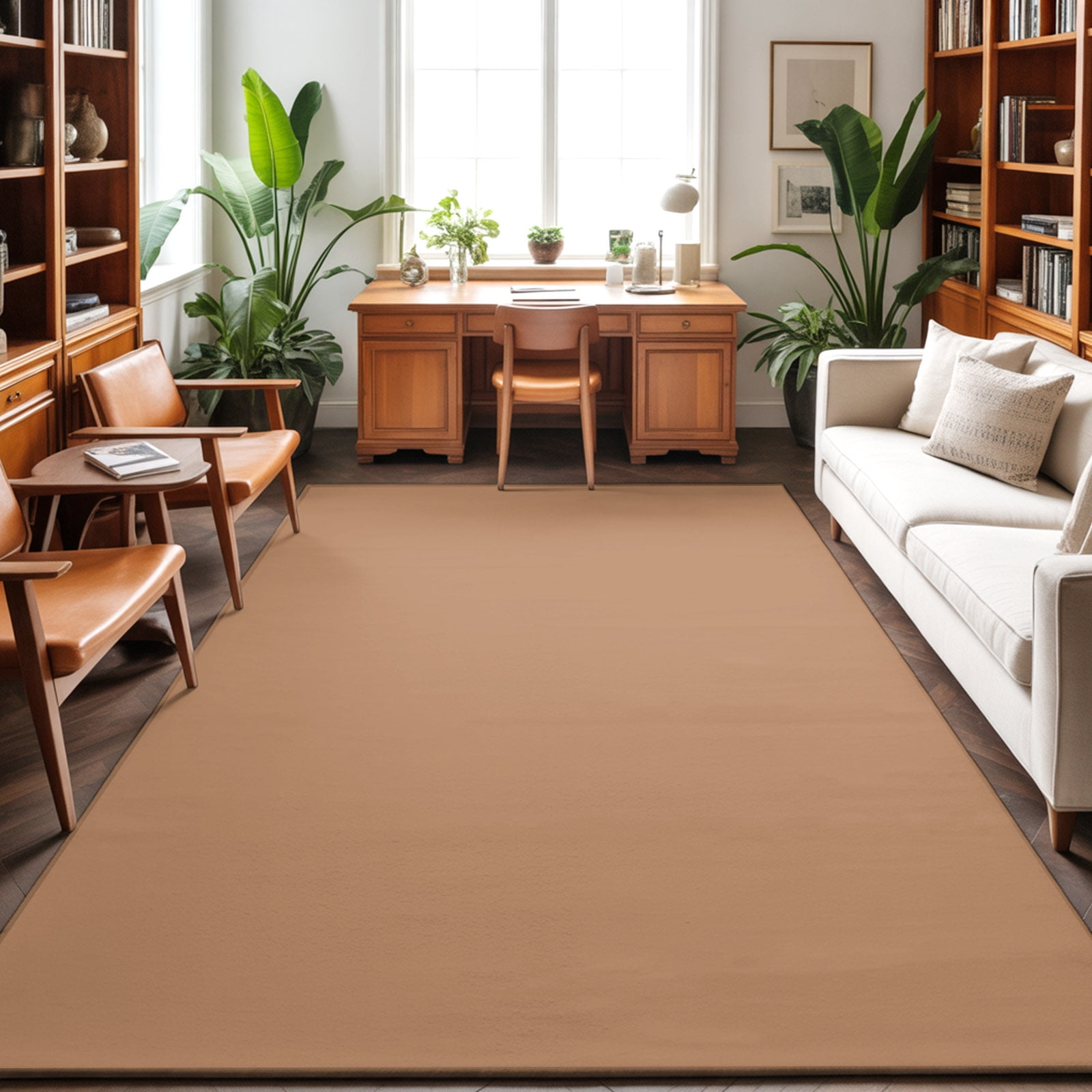 Camel 3'x5' Rug for Bedroom Foot of Bed Small Living Room, Light Brown ...