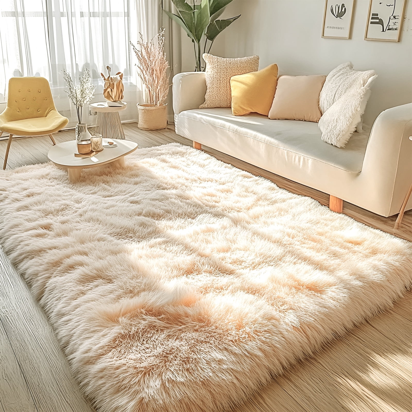 Pentantan Shaggy Area Rugs, 8ft x 10ft Soft Fluffy Indoor Carpet for ...