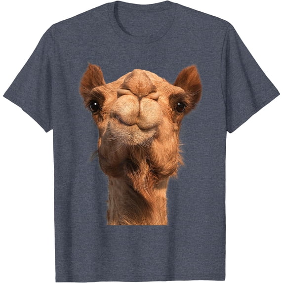 Camel Animal Face T-Shirt - Cute and Casual Plain White T-Shirt for ...