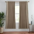 Camel Beige Velvet Curtains 72 inches Back Tab for Doorway, Thick Heavy ...