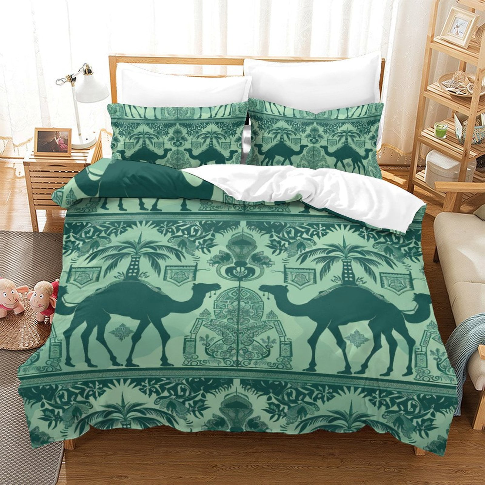 Camel Castle Palm Printed Bedspreads Kids Adult Creative Quilt Cover ...