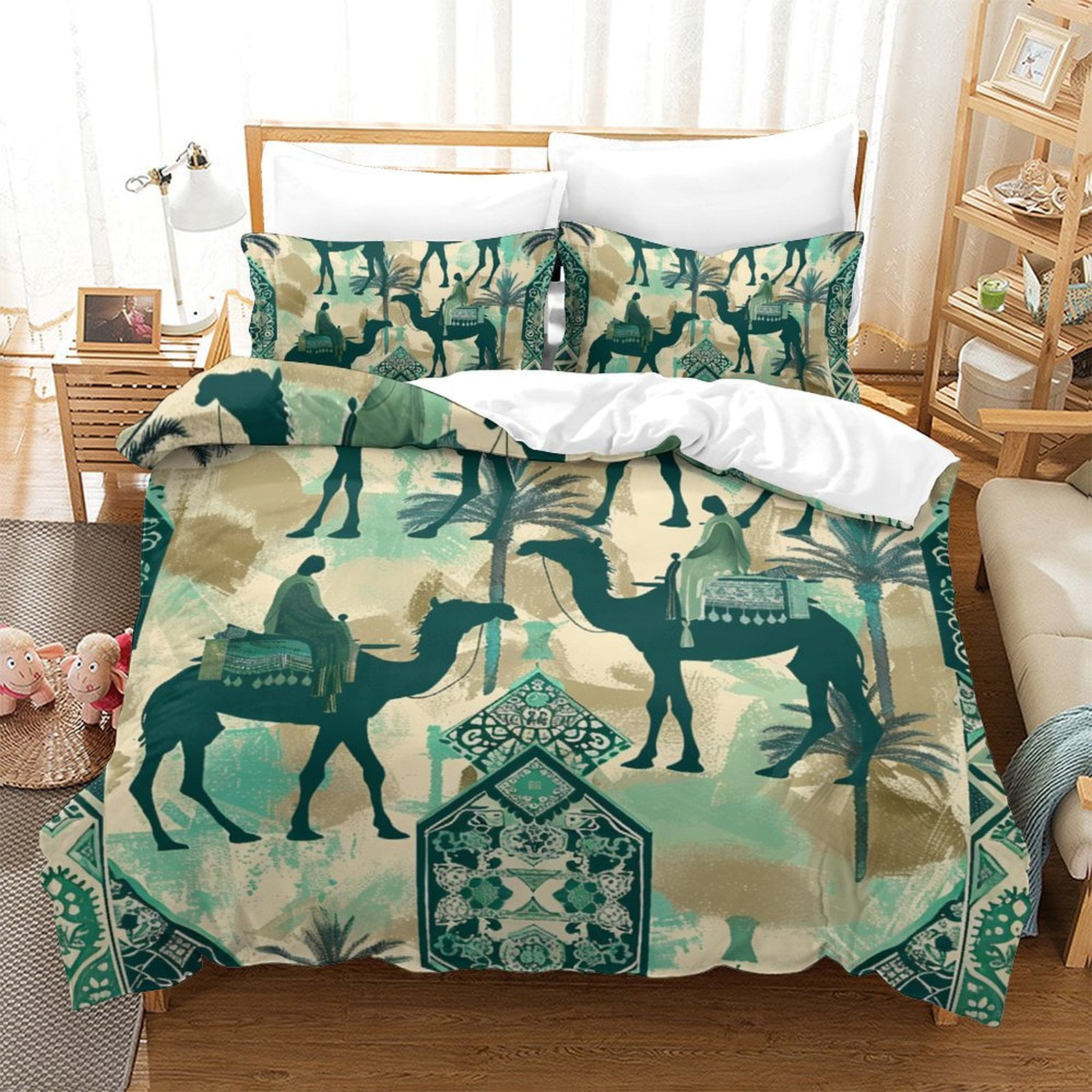 Camel Castle Palm Printed Bedspreads Kids Adult Creative Quilt Cover ...
