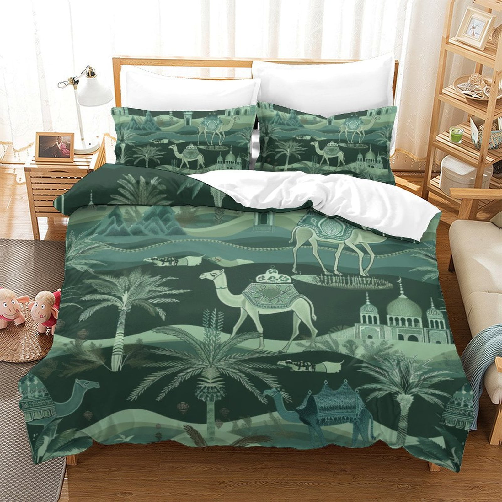 Camel Castle Palm Printed Bedspreads Kids Adult Creative Quilt Cover ...