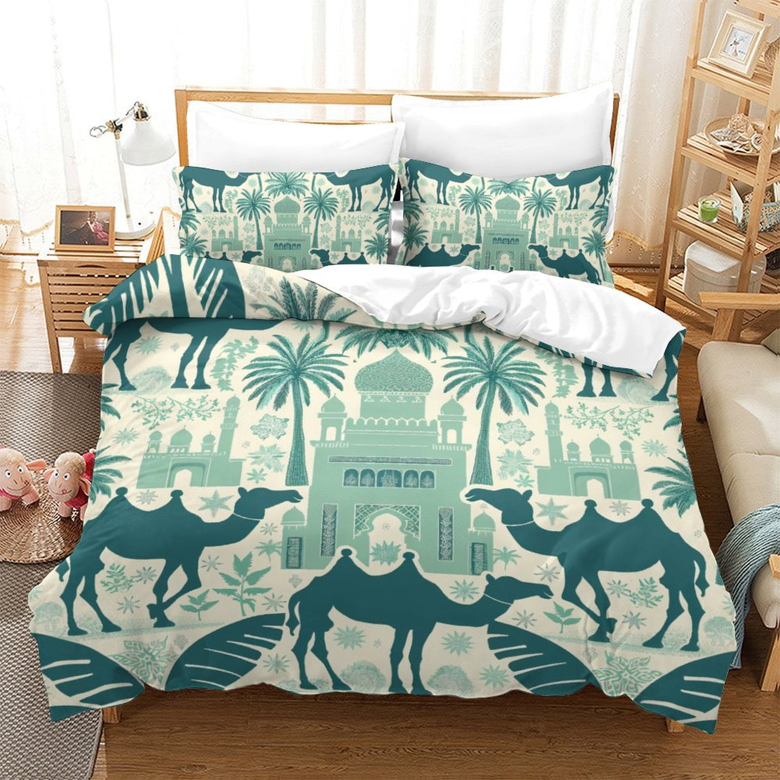 Camel Castle Palm Printed Bedspreads Kids Adult Creative Quilt Cover ...