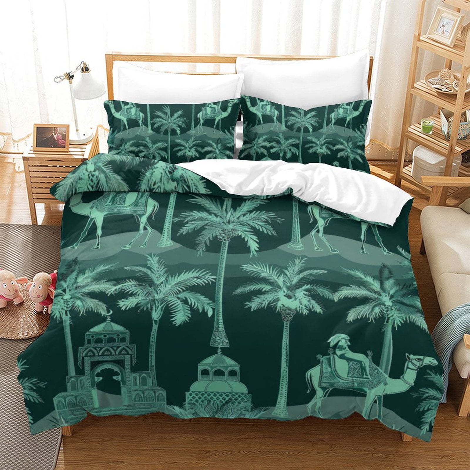Camel Castle Palm Printed Bedspreads Kids Adult Creative Quilt Cover ...