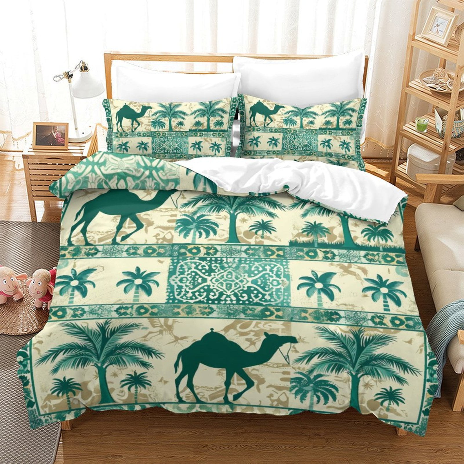 Camel Castle Palm Printed Bedspreads Kids Adult Creative Quilt Cover ...