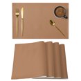 Camel Cotton Linen Placemats Set of 4, Light Brown Solid Background ...