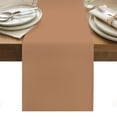 Camel Cotton Linen Table Runner Light Brown Solid Background Autumnal ...