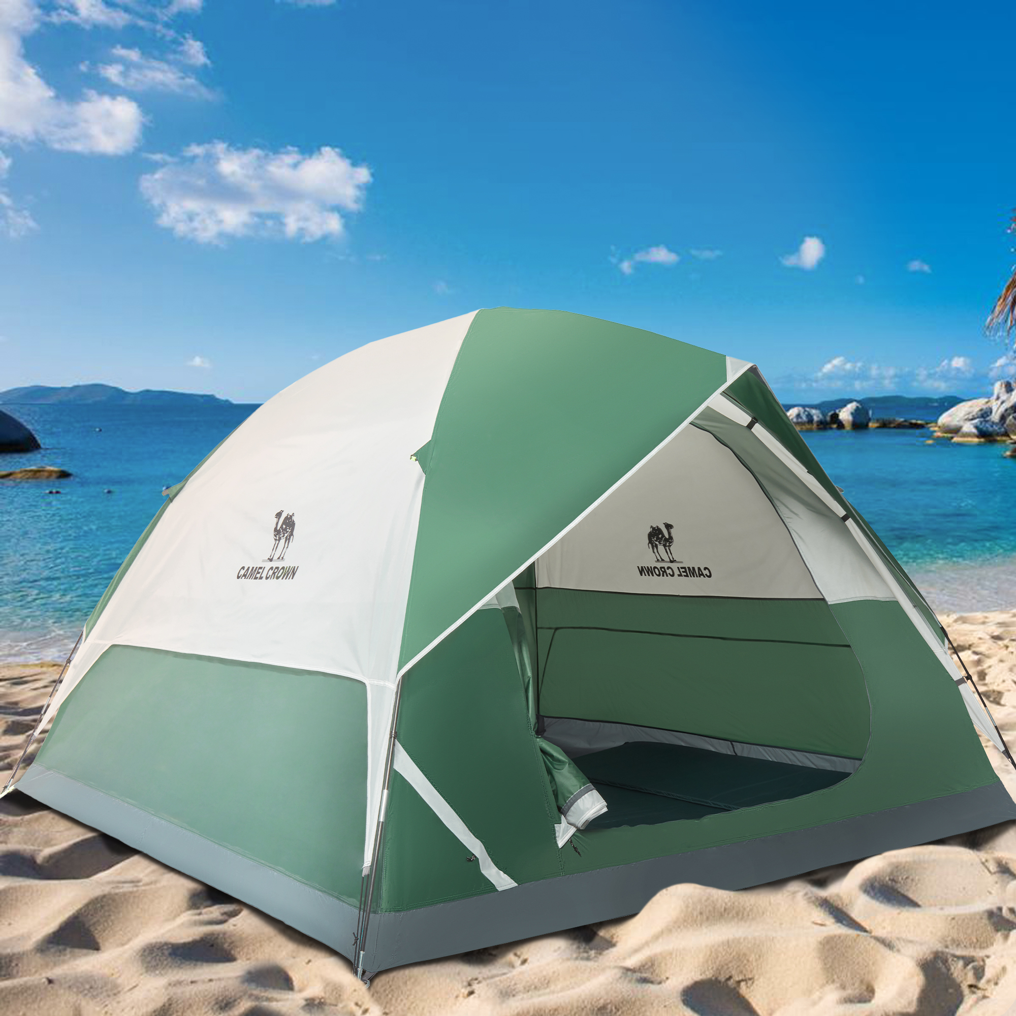 Ozark Trail 12' x 8' Dome Camping Tent with Roll Fly Back, Sleeps 6 ...