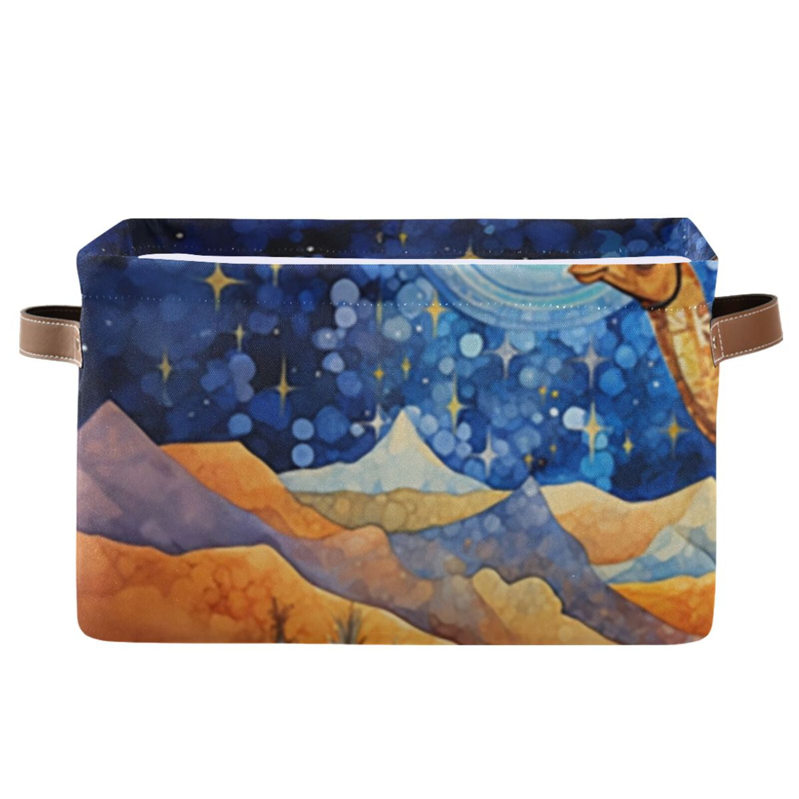 Camel Desert Starry Sky Storage Bins Baskets With Handles Storage Box ...