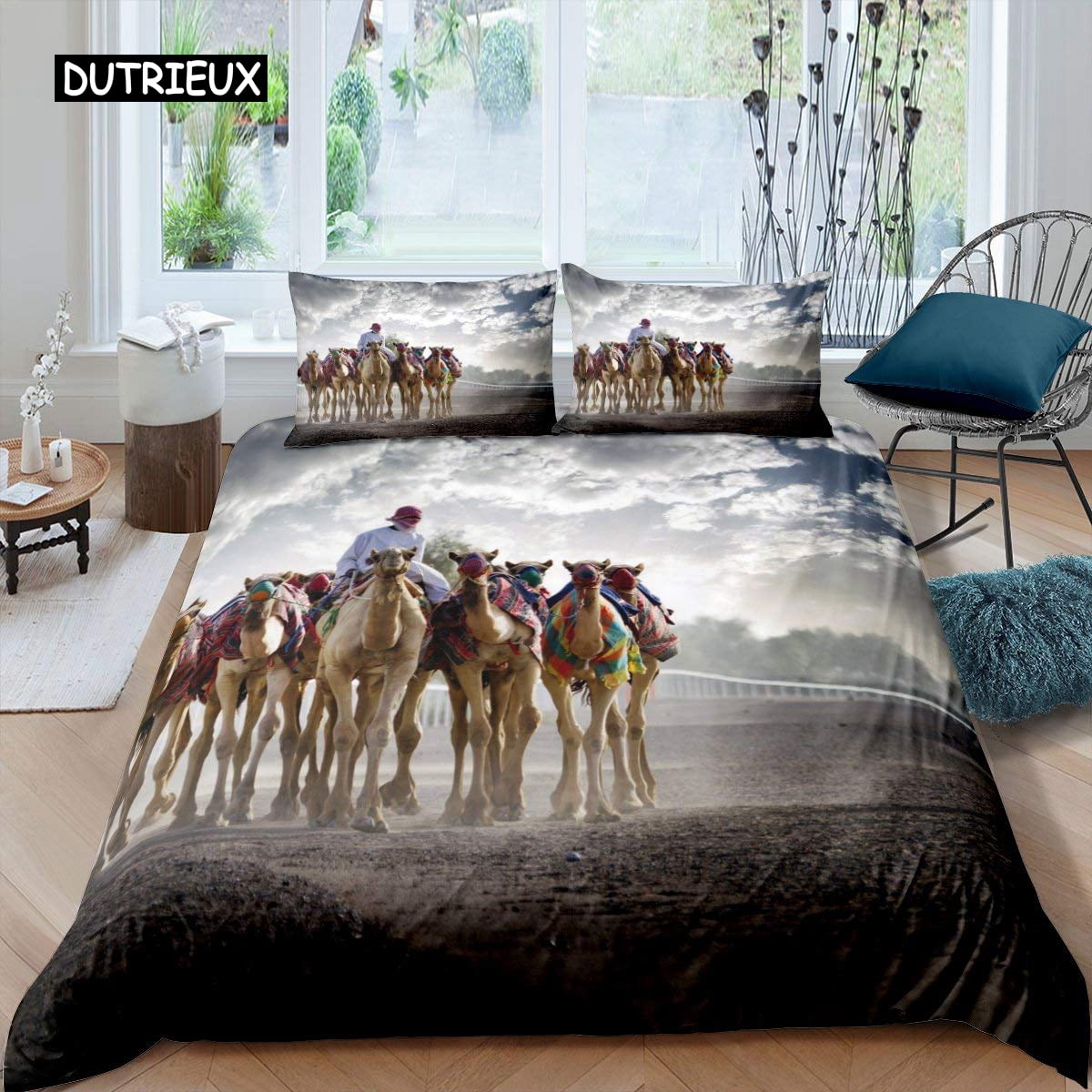 Camel Duvet Cover Set Sunset Desert Adventure Tehme Quilt Cover King ...