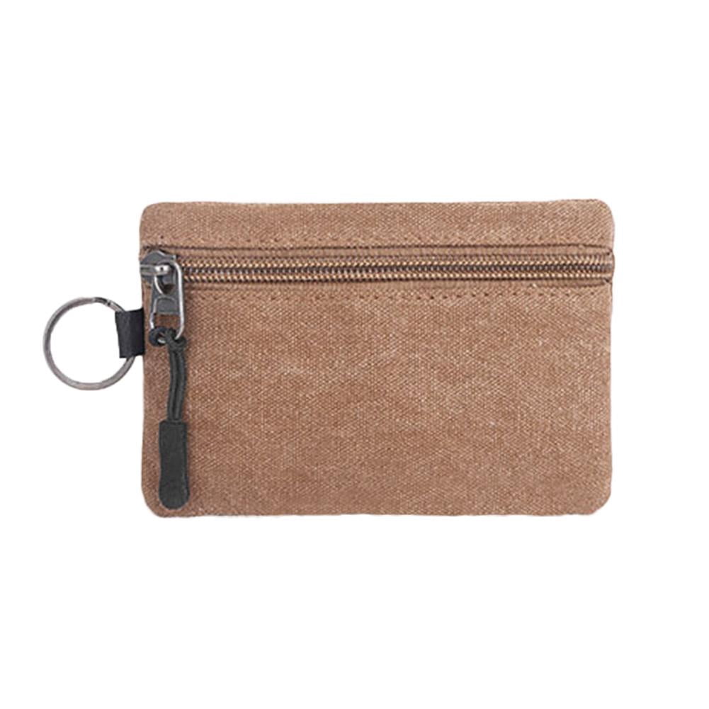 Camel Canvas Small Wallet Coin Purse Portable Small Bag Lanyard Buckle ...