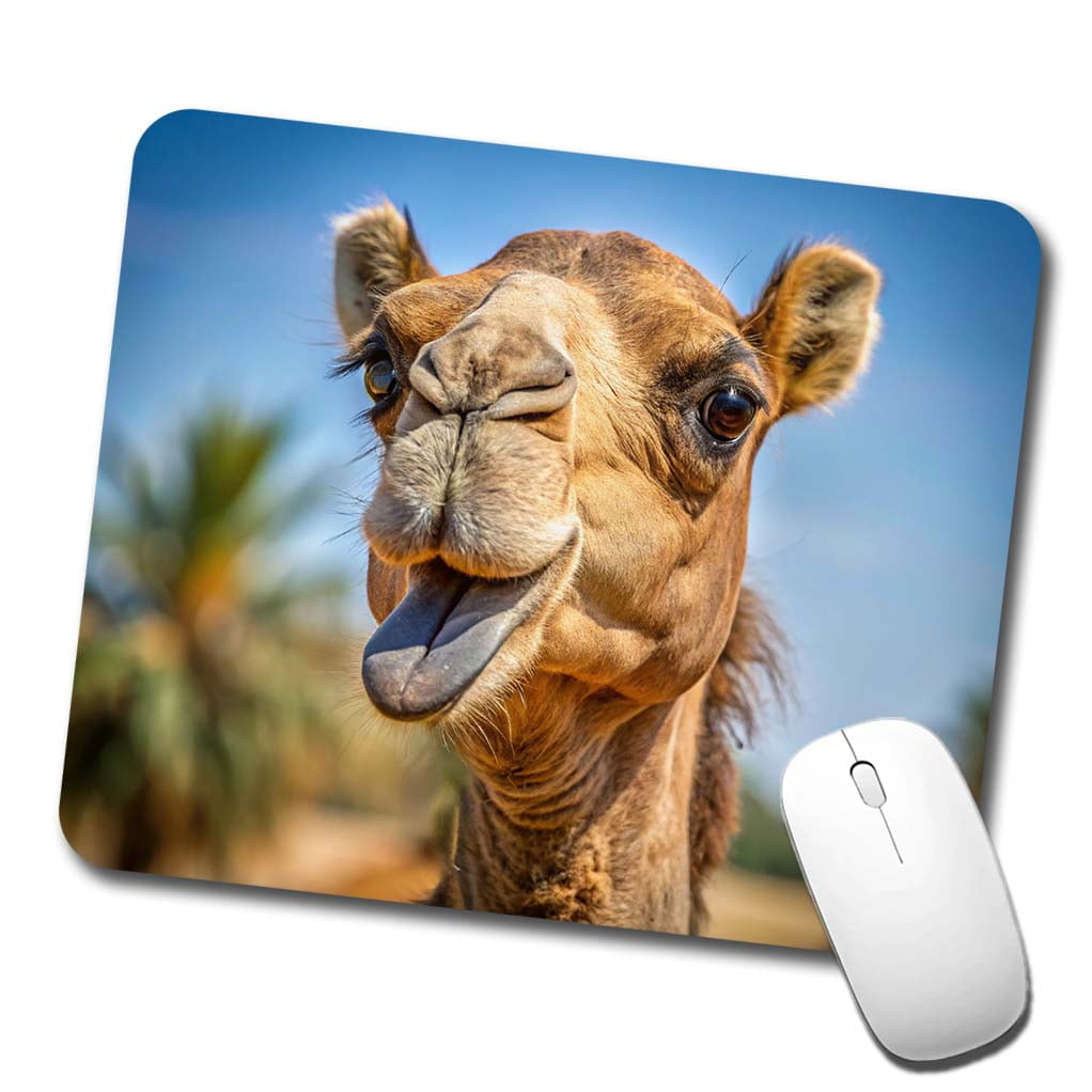 Camel Face With Tongue Sticking Out Mouse Pad Low Profile Gaming Mat ...
