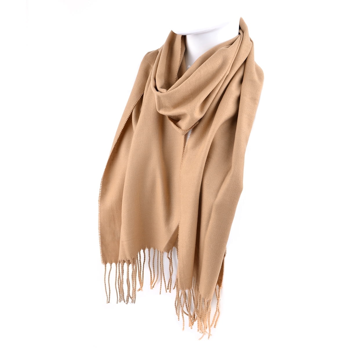 Camel Fall/Winter Scarf for Men & Women-Solid Color Soft Feel Acrylic ...