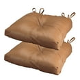 Camel Faux Leather Chair Pad Set of 2 - Walmart.com
