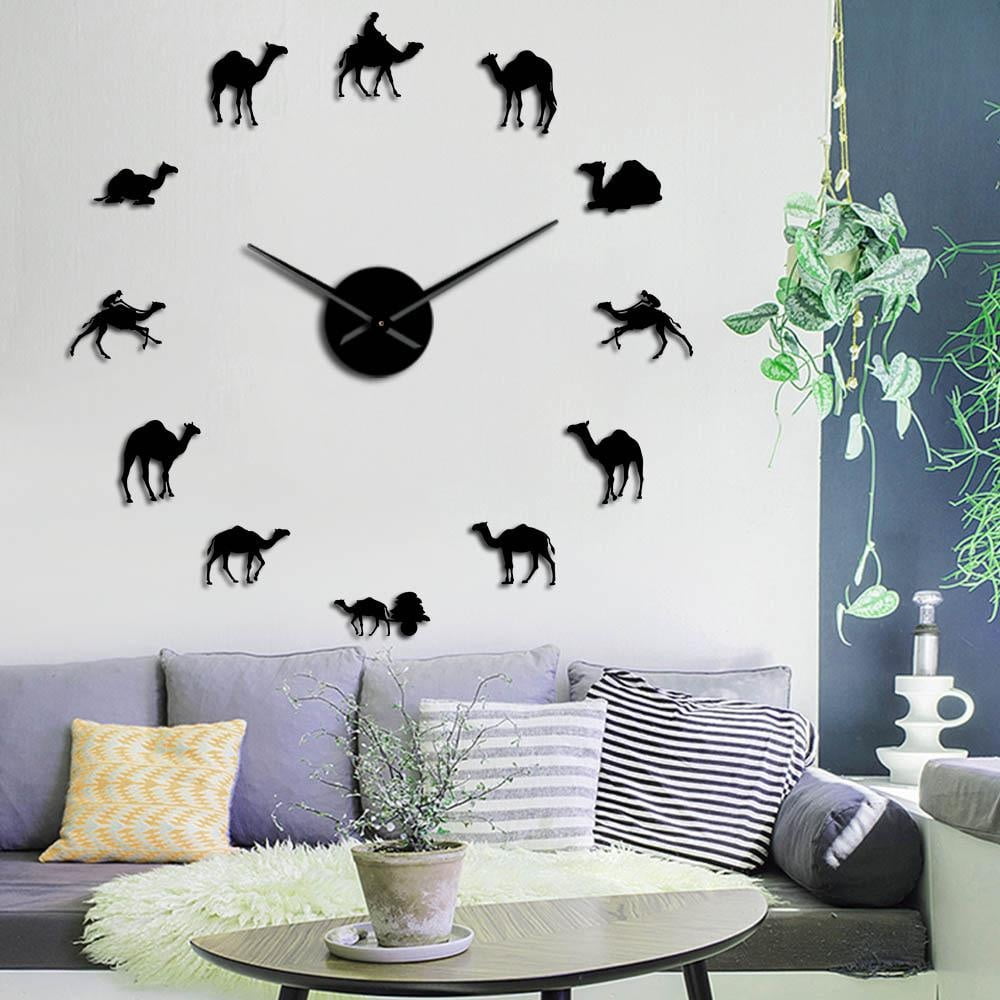 Camel Large DIY Wall Clocks Dromedary Arabian Desert Spirit Animals ...