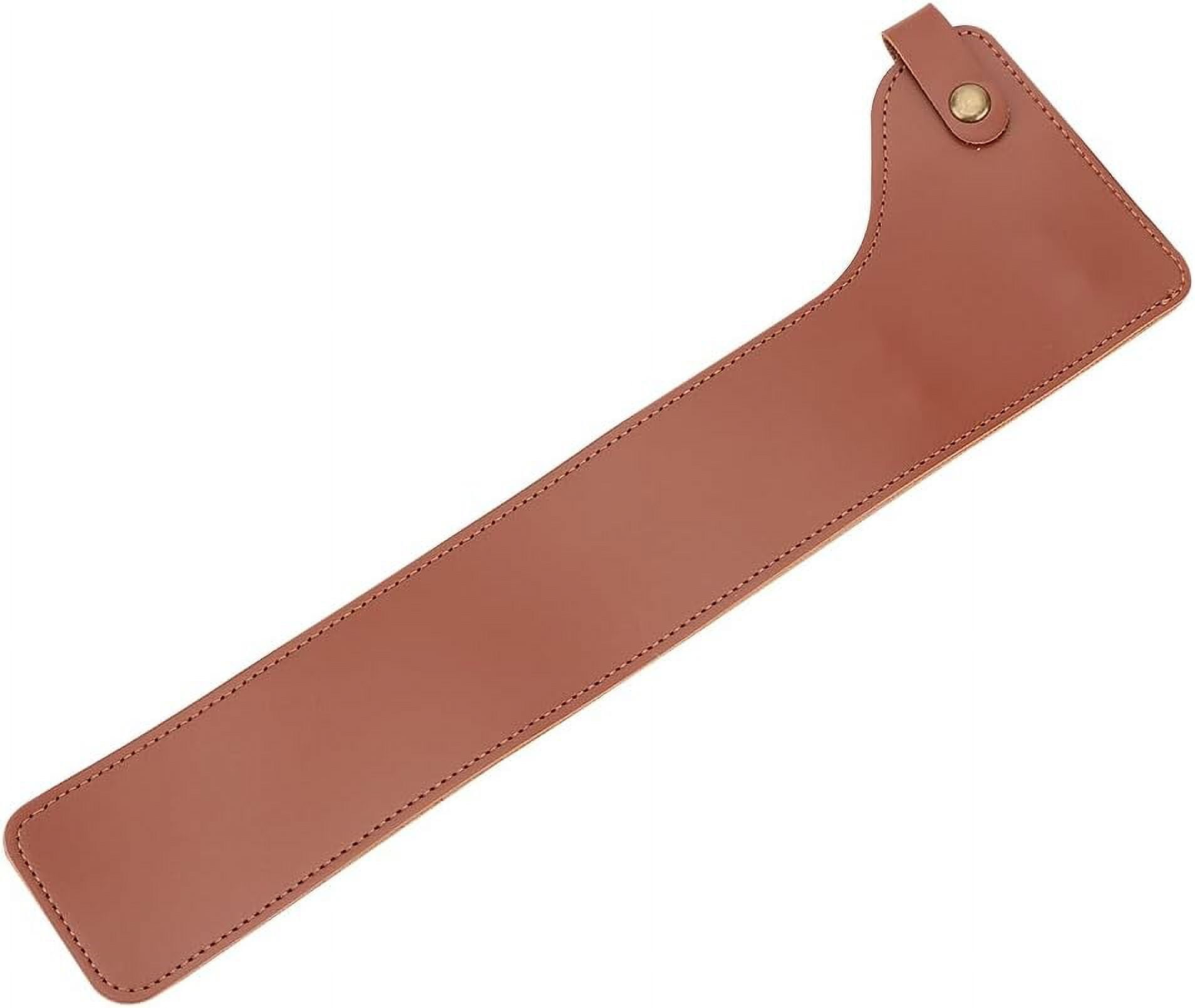 Camel Leather Cover Tong Case Leather Tongs Organizer Charcoal Tongs ...