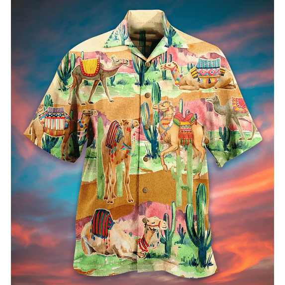 Camel Love Desert Hawaiian Aloha Shirts title - Walmart.com