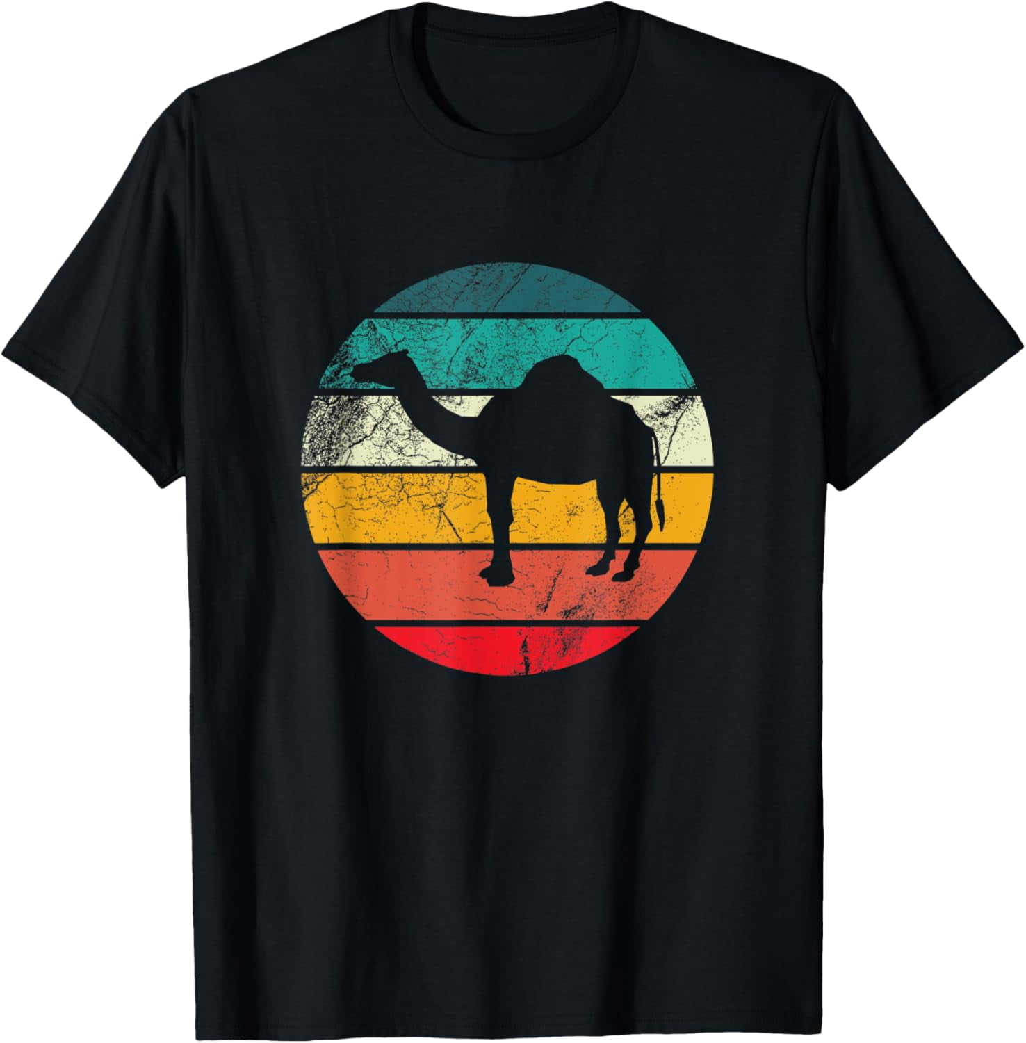 Camel Lover Retro Vintage Zoo Animal Silhouette Dromedary T-ShirtMen's ...