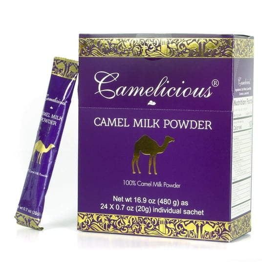 Camel Milk Powder Camelicious OKA4 480g Box US Edition(24 x 20g each) Non-GMO, Gluten Free Low ...