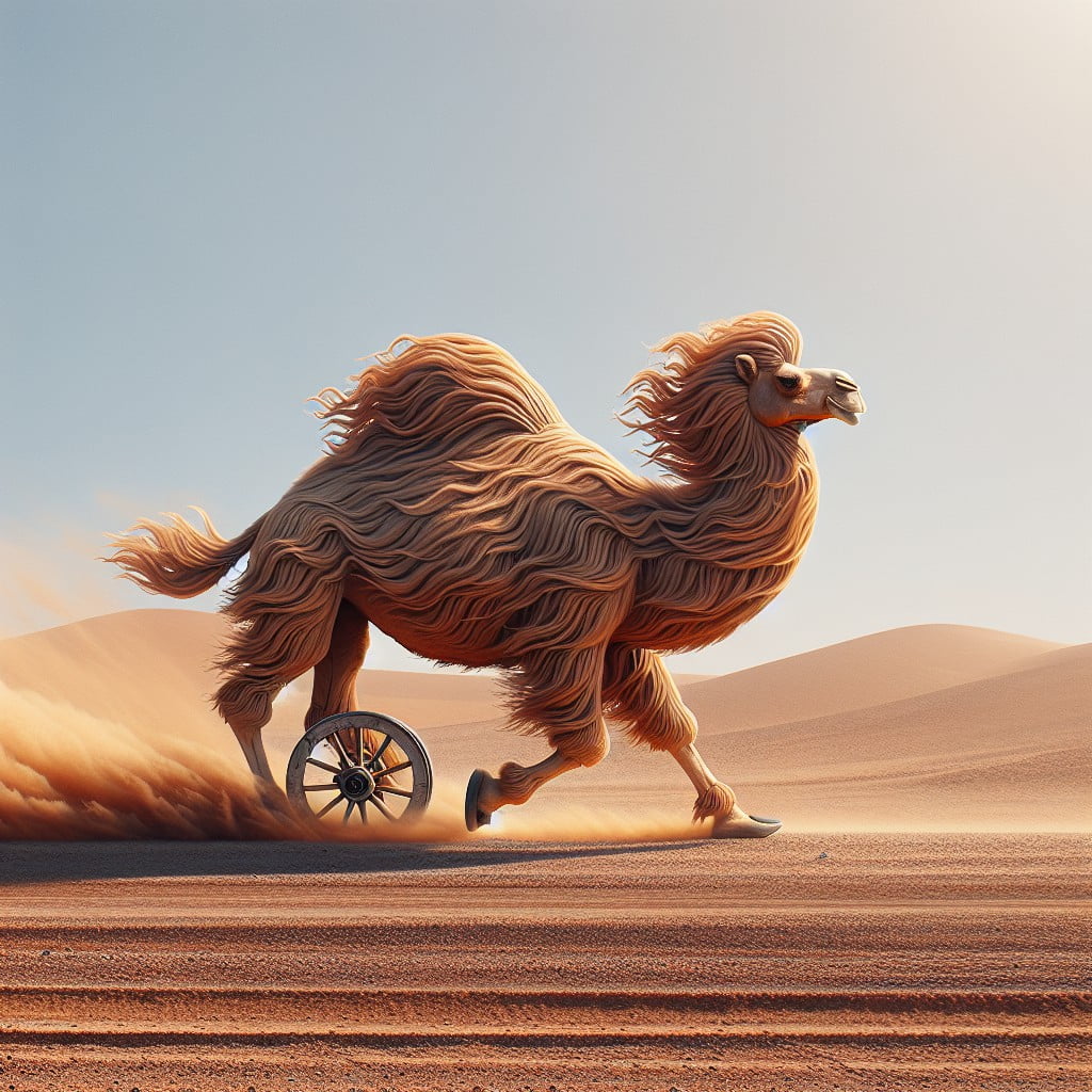 Camel Running with Wheel in Surreal Desert Landscape 300 Piece Wooden ...