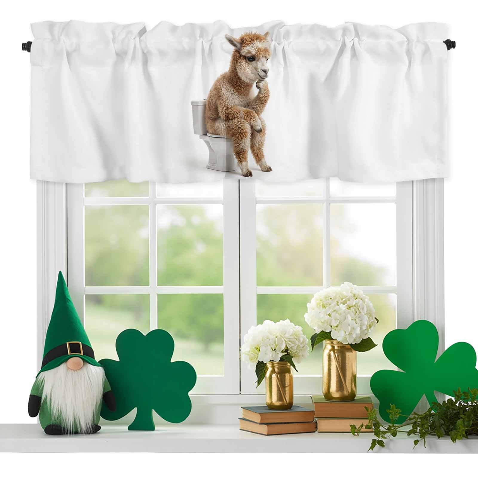Camel Sitting on The Toilet Thinking Valances for Windows, Abstract ...