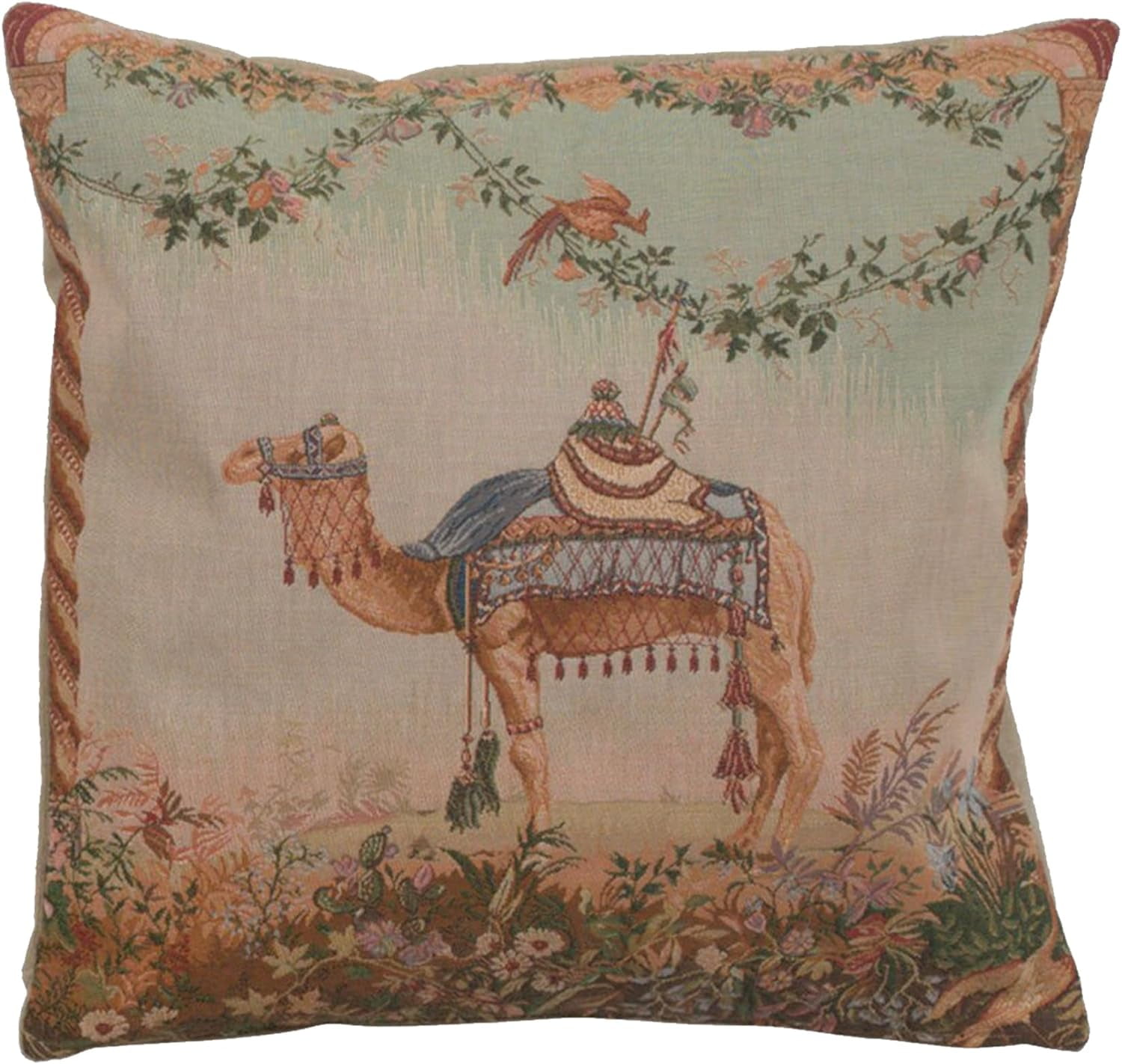 Camel Throw Pillow Cover - 19 X 19 ative Boho Cushion Case for European ...