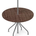Camel Wooden Texture Round Outdoor Tablecloths with Umbrella Hole ...