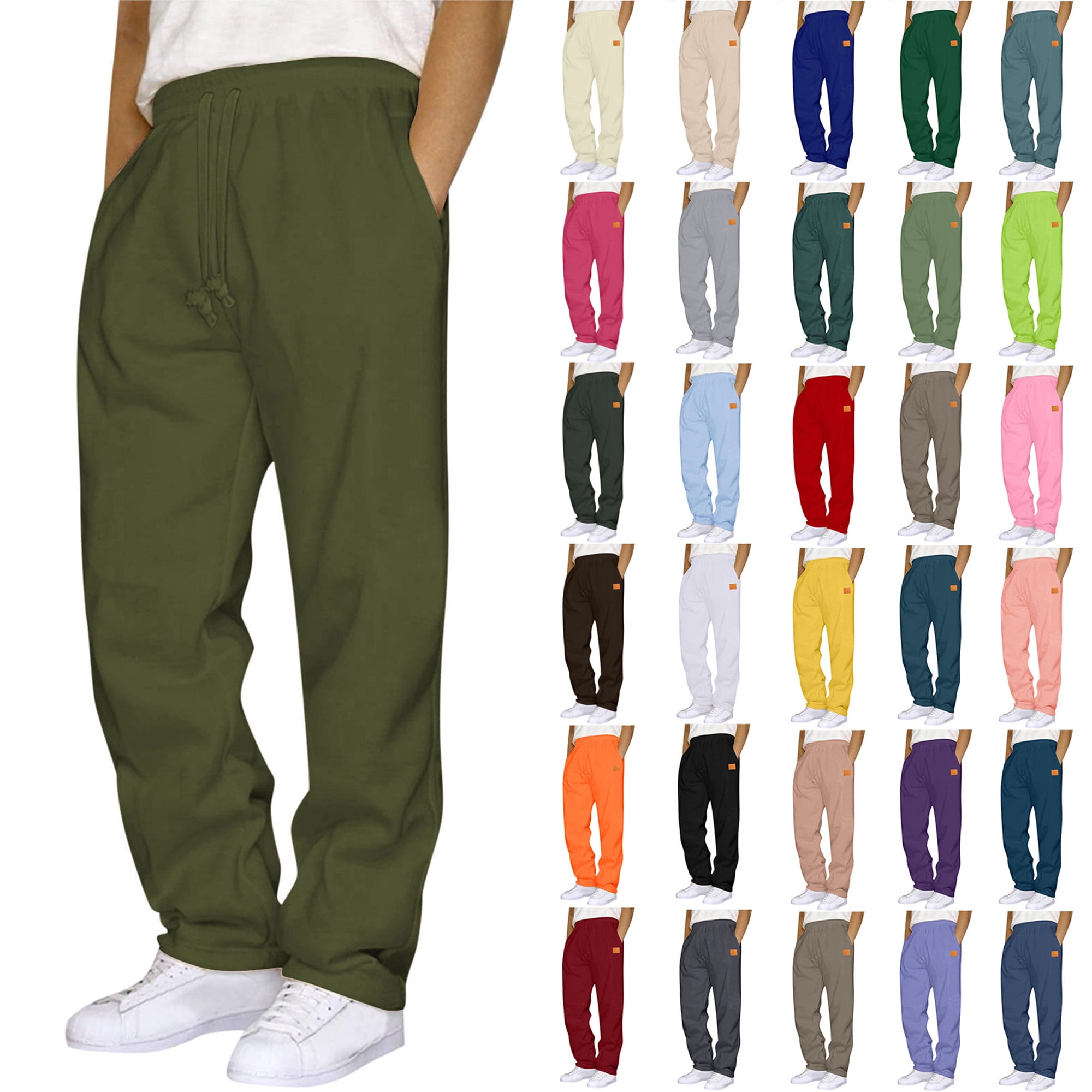 Cameland Sweatpants for Men Plus Size Drawstring Joggers Cotton Elastic ...