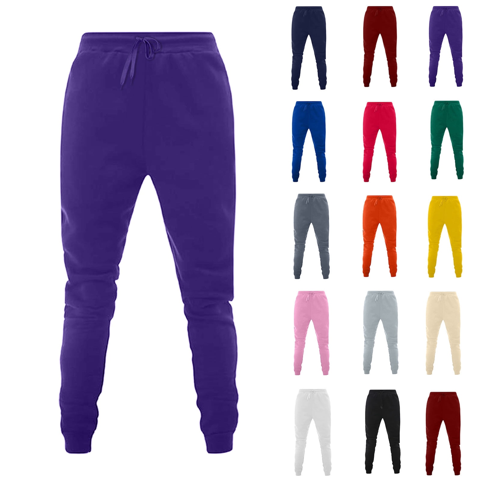 Cameland Women's Sweatpants Sports Fleece Solid Color Running Joggers ...