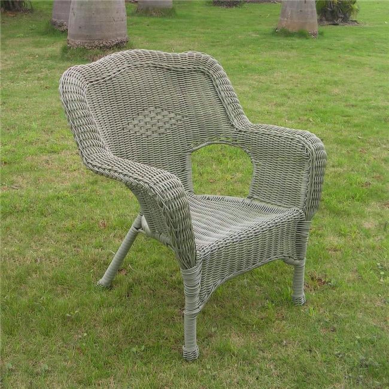 Camelback Resin Wicker Patio Chair, Antique Moss - Walmart.com