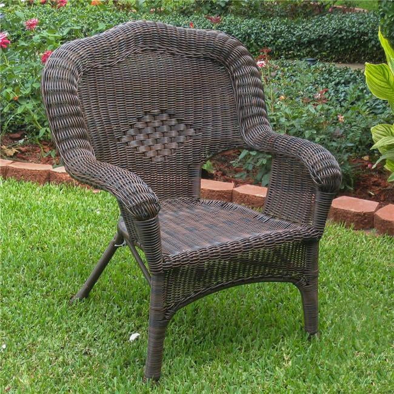 Camelback Resin Wicker Patio Chair, Antique Pecan - Walmart.com