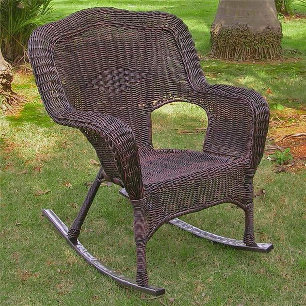 Camelback Resin Wicker Rocker, Antique Pecan - Walmart.com