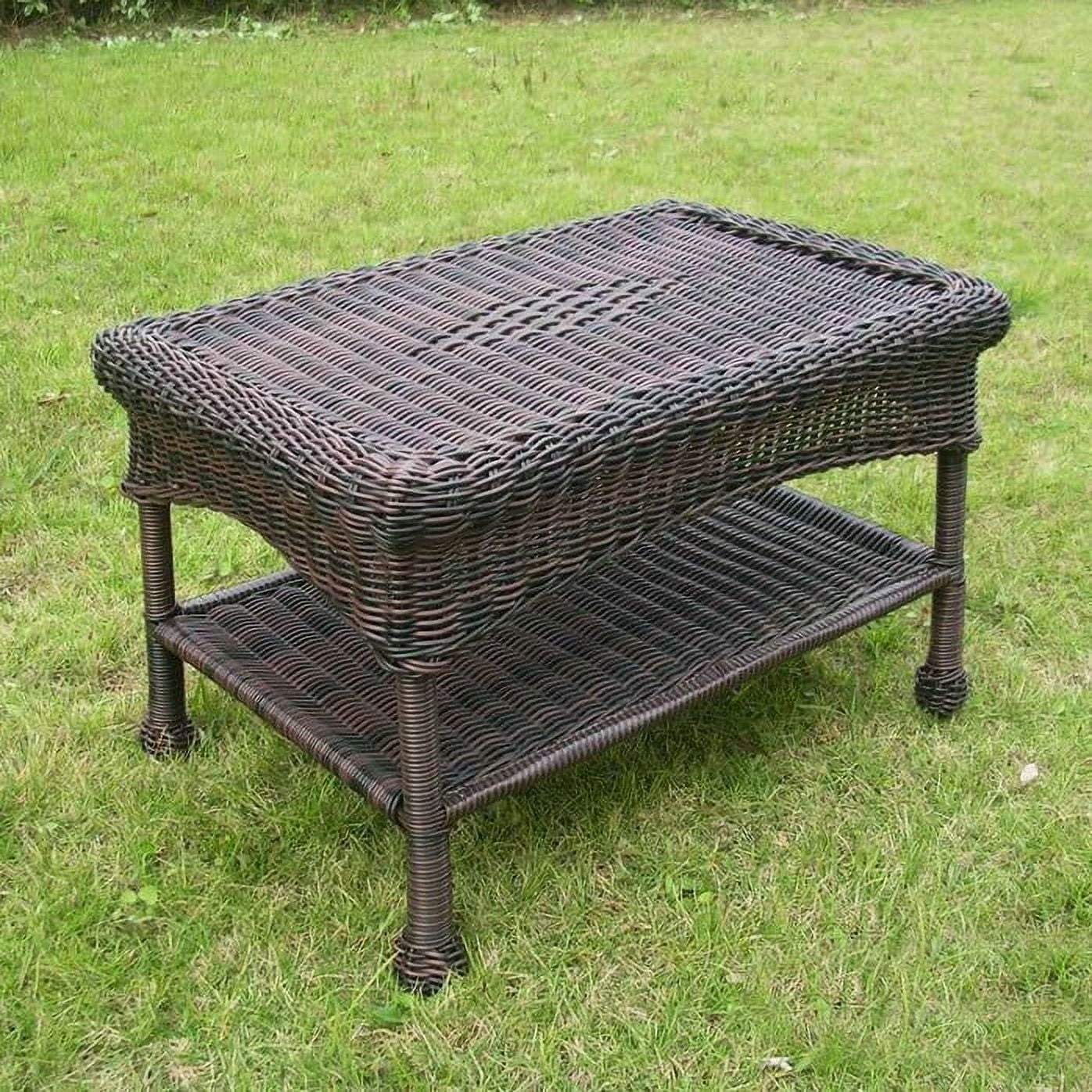 international caravan camelback resin wickersteel coffee table antique ...