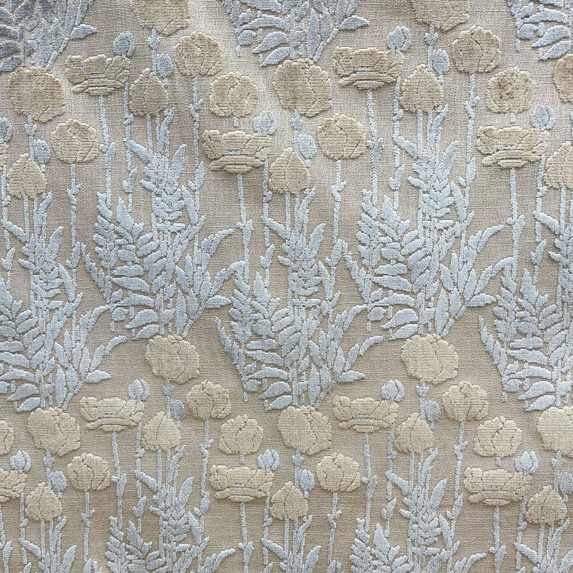 Camelia Fabric | Floral Cut Velvet | Upholstery Fabric | Color Beige ...