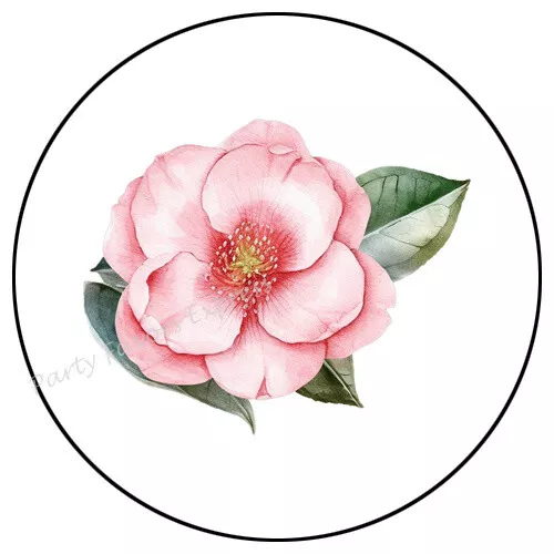 Camelia Flower Sticker Party Favors Sticker Envelope Seals Labels ...